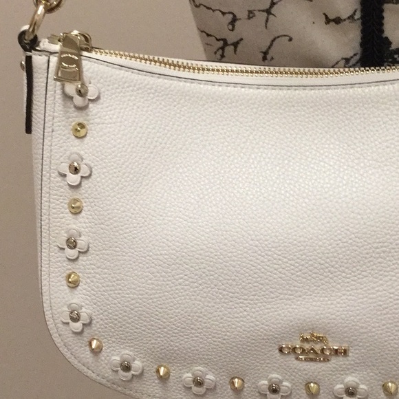 Coach | Bags | Coach Ivory Pebble Leather Shouldercross Body Bag | Poshmark